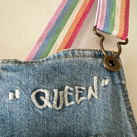 Target | Shorts | Target Womens Rainbow Queen Denim Short Overalls ...